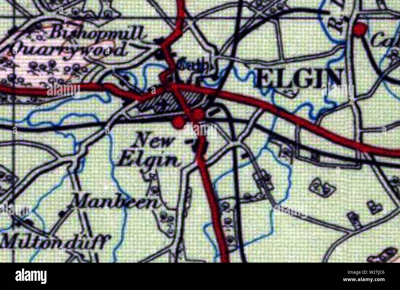 Map of elgin hi-res stock photography and images - Alamy