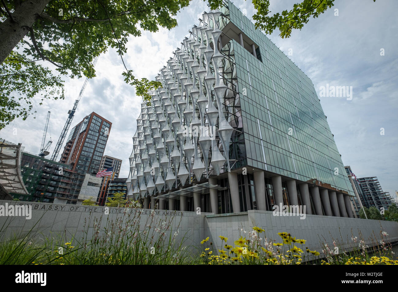 United States Embassy in Embassy Gardens, Nine Elms- LONDON Stock Photo ...