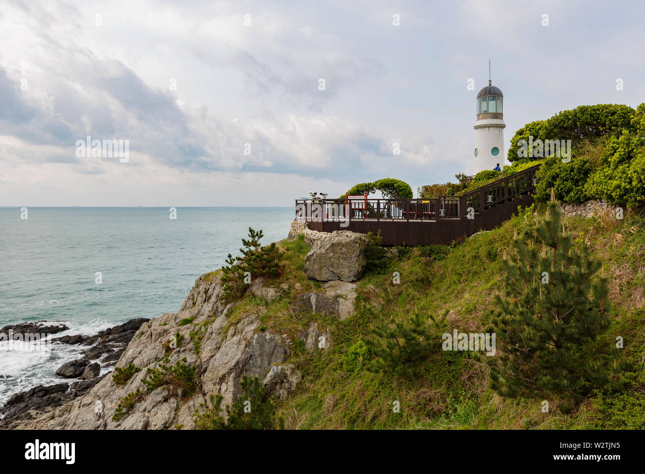 Old lighthouse in Haeundae area at Busan, South Korea Stock Photo - Alamy