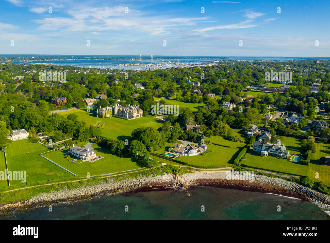 Cliff Walk, Mansions, Newport, Rhode Island, USA Stock Photo - Alamy