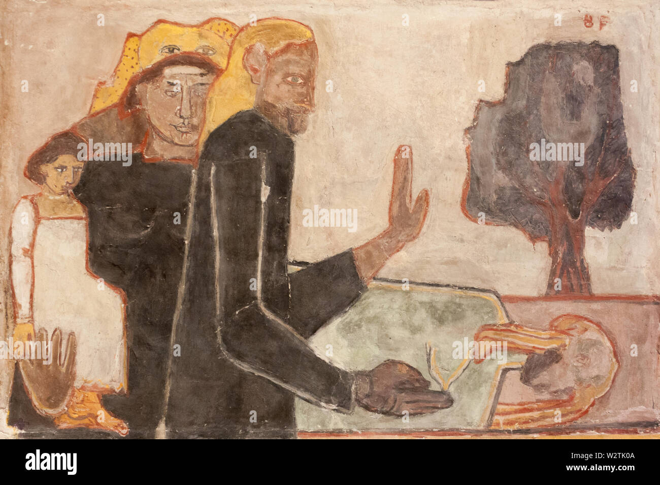 L'enterrement de la mère – The burial of the mother. A painting by ...