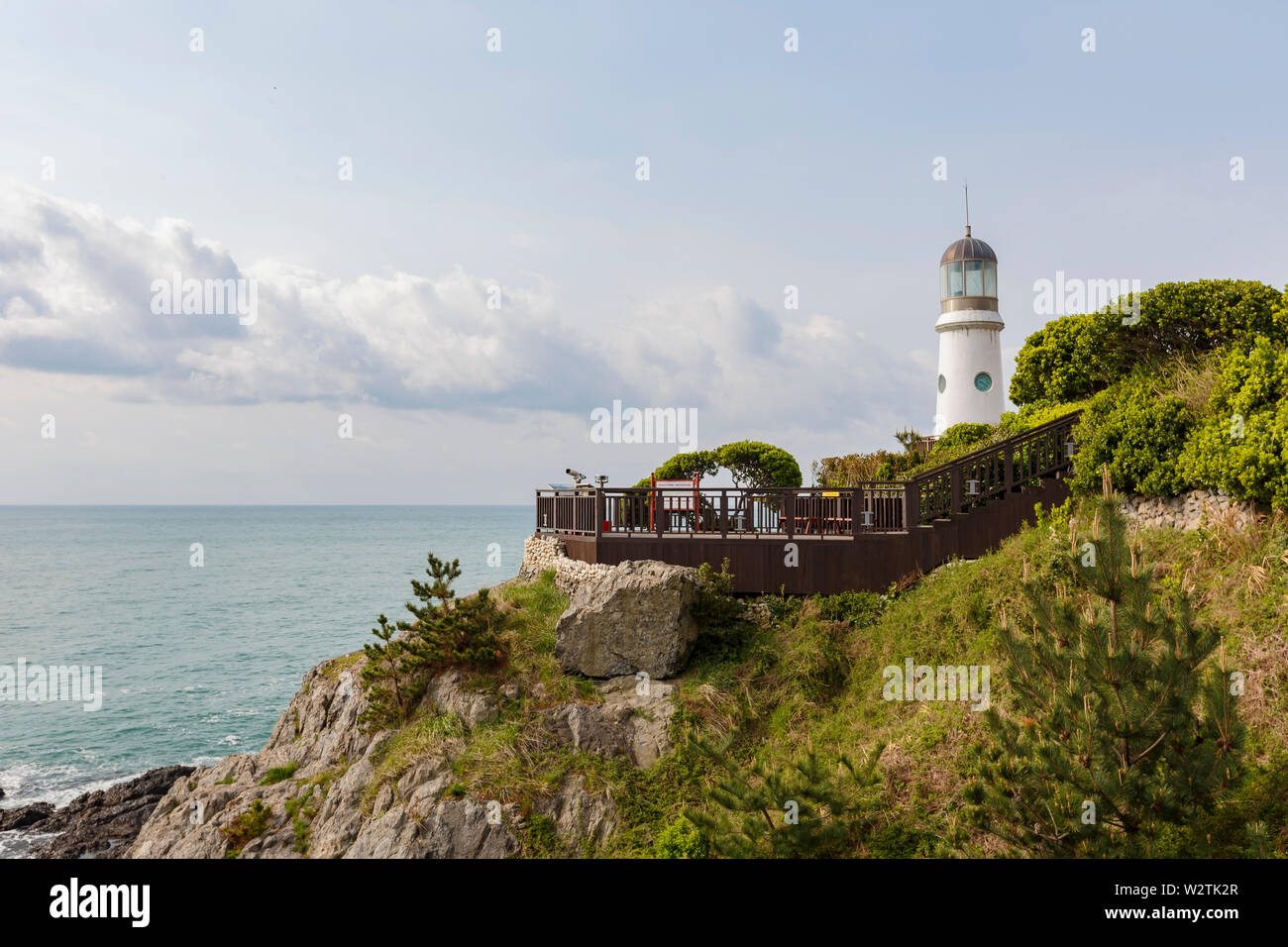 Old lighthouse in Haeundae area at Busan, South Korea Stock Photo - Alamy