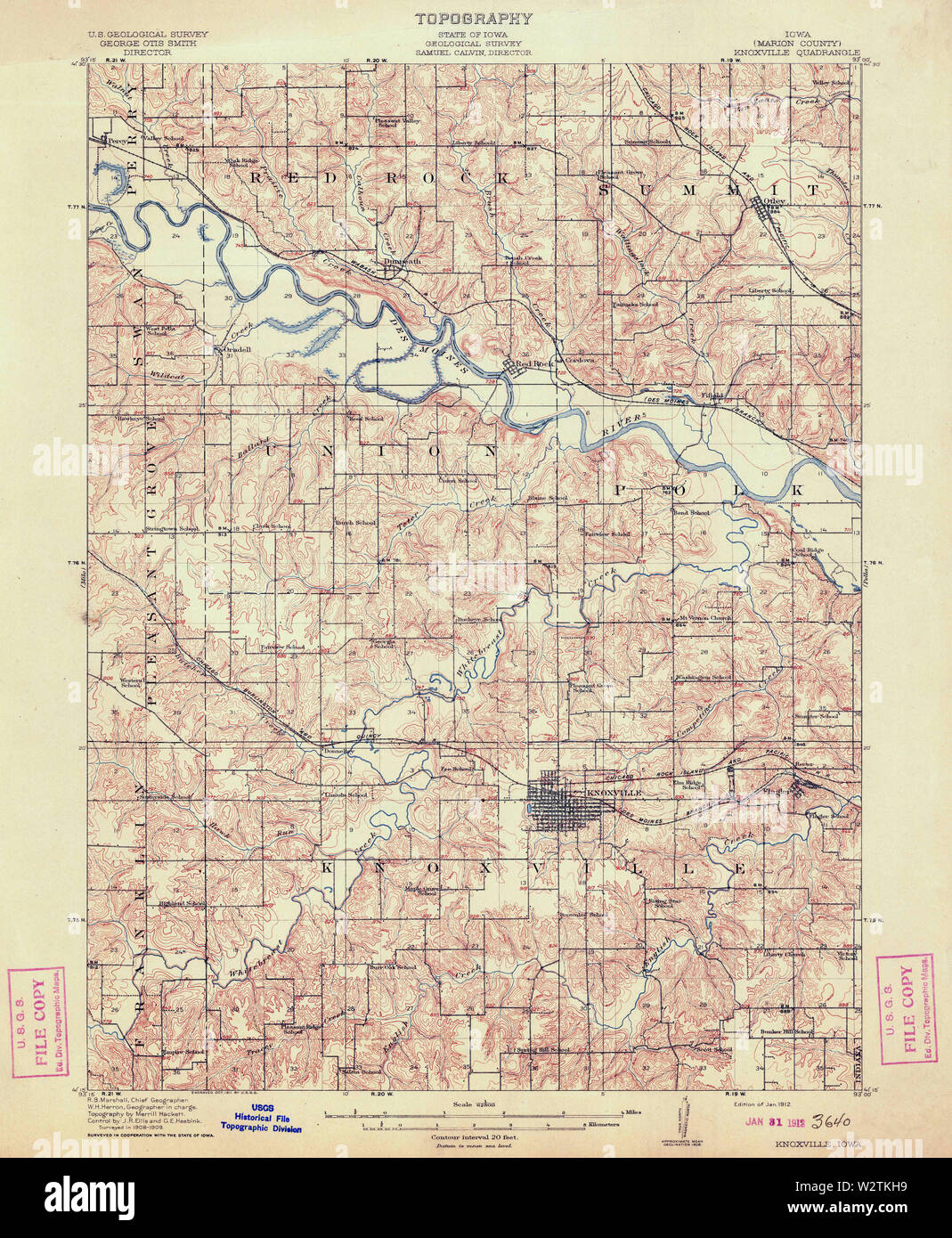 1912 iowa map hi-res stock photography and images - Alamy