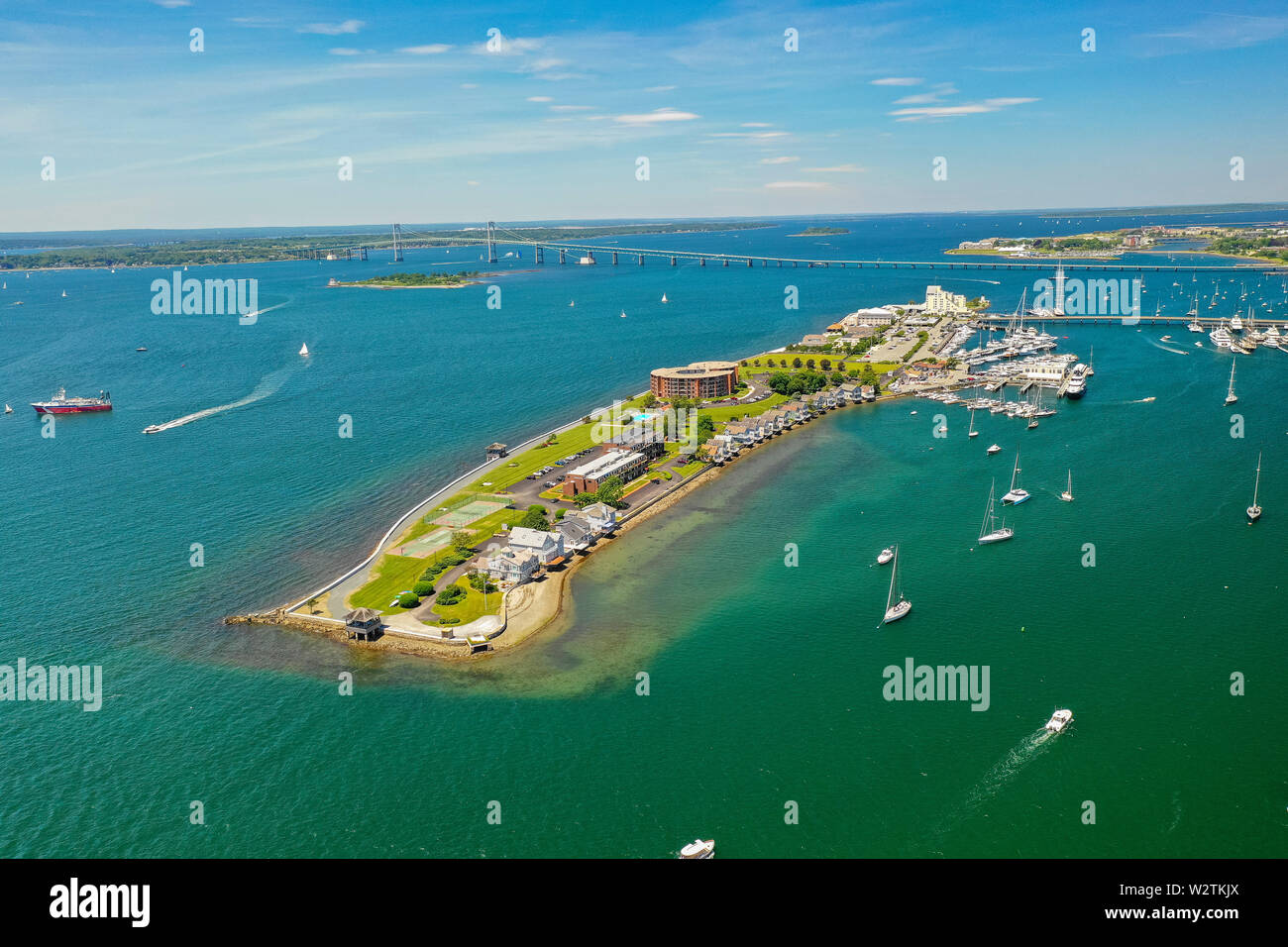 Goat Island, Newport, Harbor, Rhode Island, USA Stock Photo - Alamy