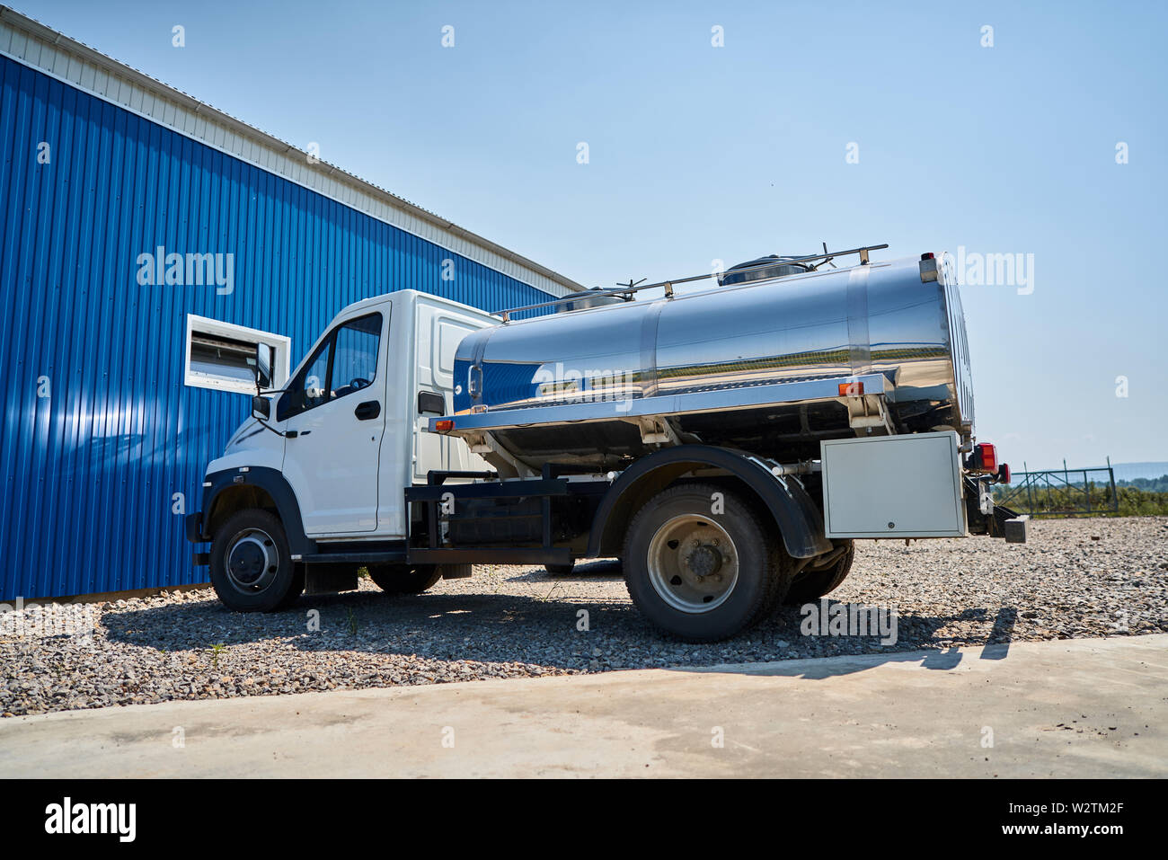 new small milk truck Stock Photo - Alamy