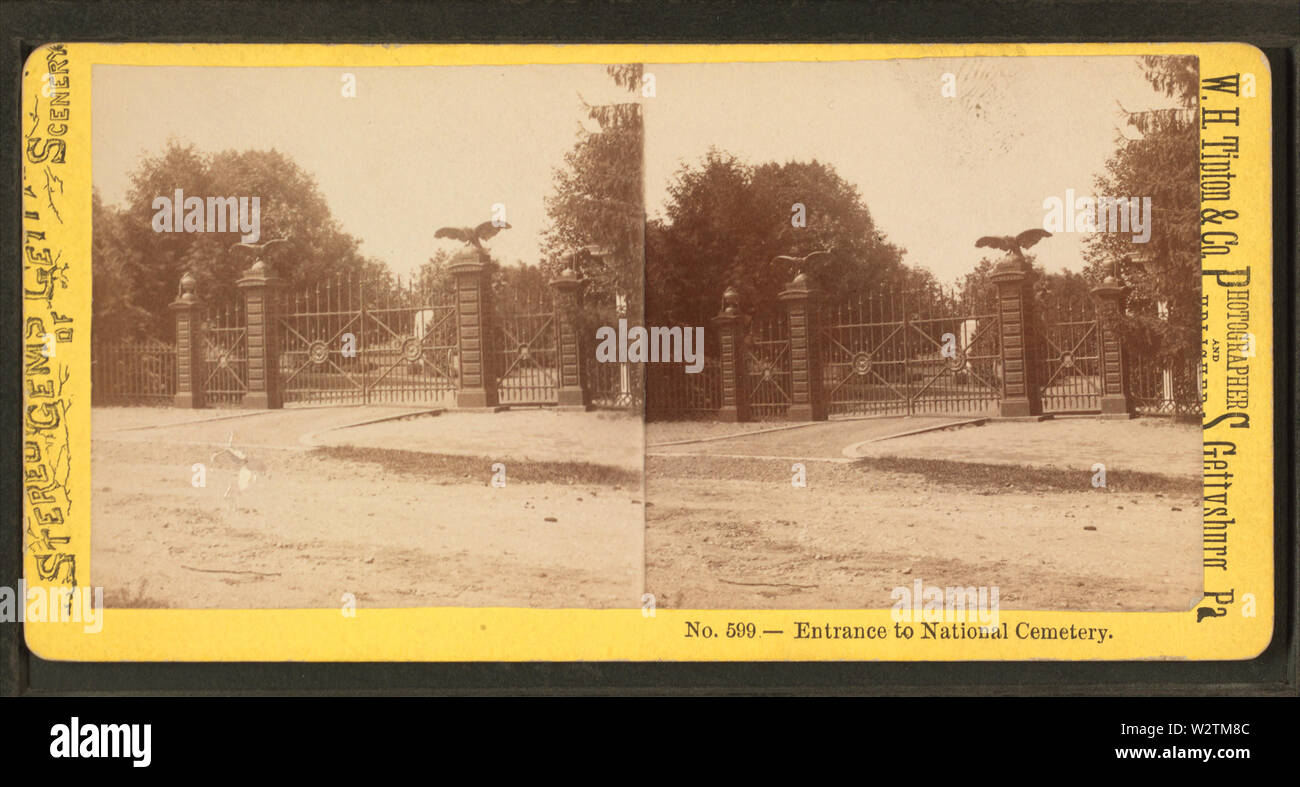 Entrance to National Cemetery, by Tipton, William H, 1850-1929 Stock ...