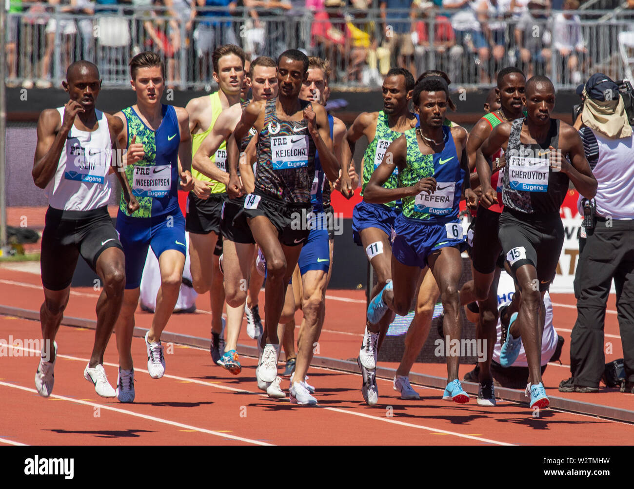 CALIFORNIA - USA - 30 JUNE 2019: Timothy Sein, Jakob Ingebrigtsen ...