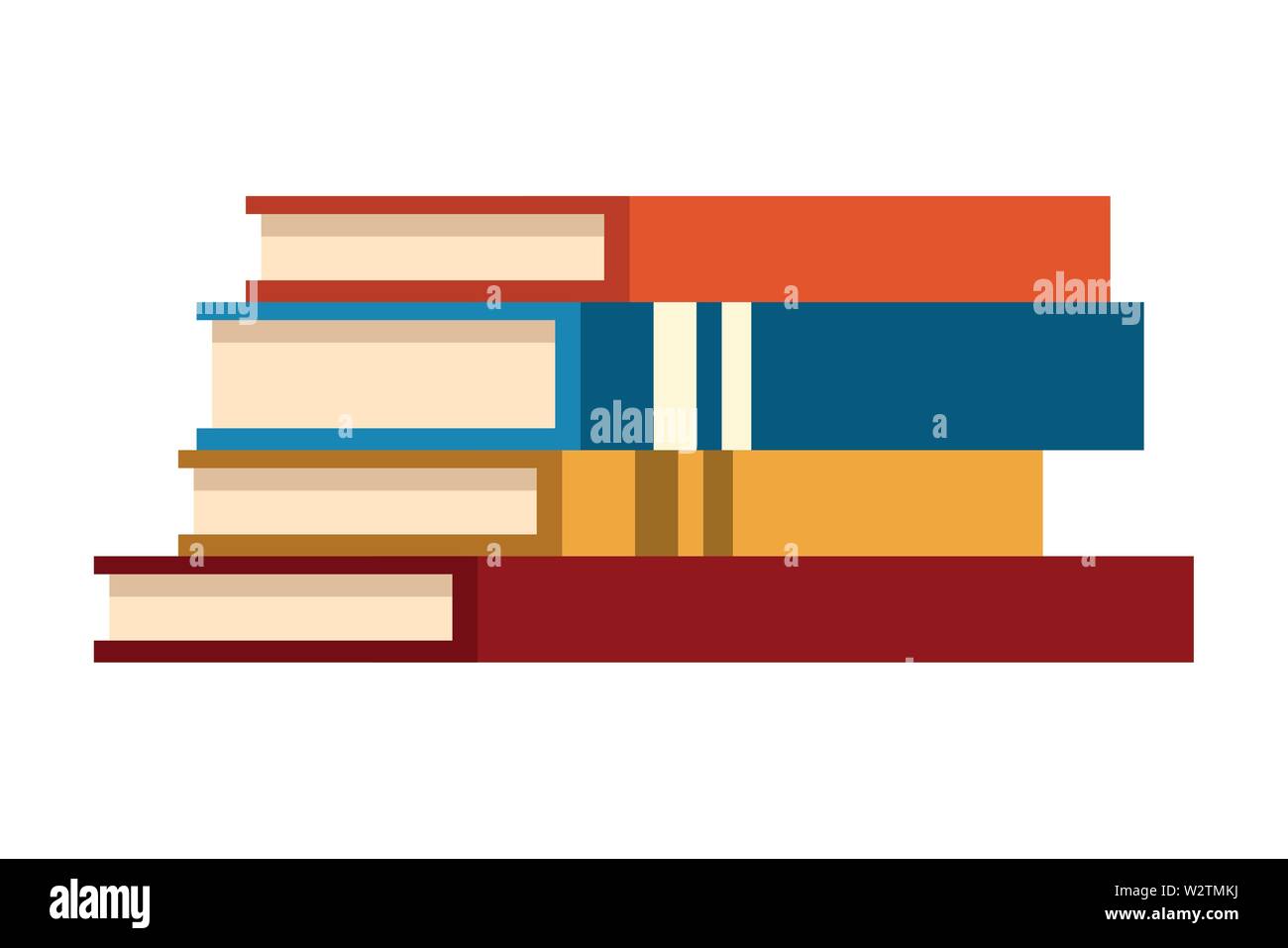 Piled up books Stock Vector Images - Alamy