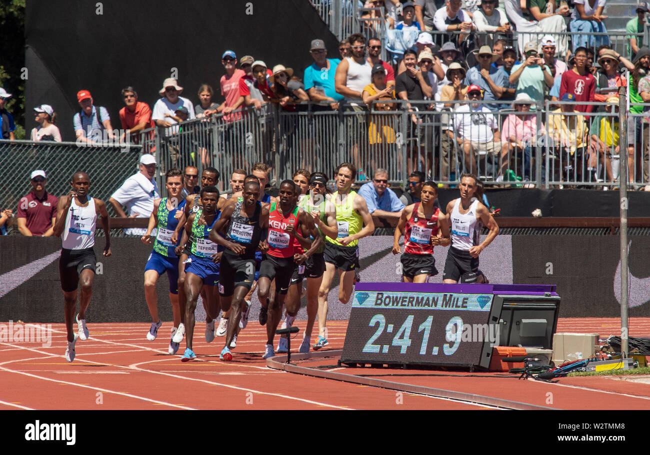 CALIFORNIA - USA - 30 JUNE 2019: Timothy Sein, Jakob Ingebrigtsen ...