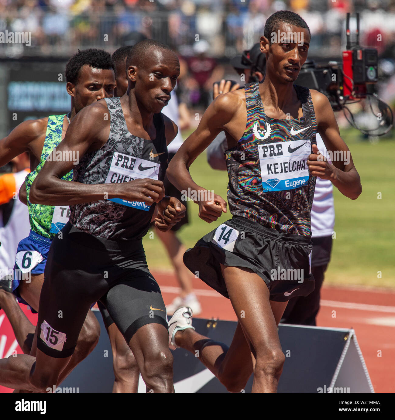 CALIFORNIA - USA - 30 JUNE 2019: Timothy Cheruyiot and Yomif Kejelcha ...