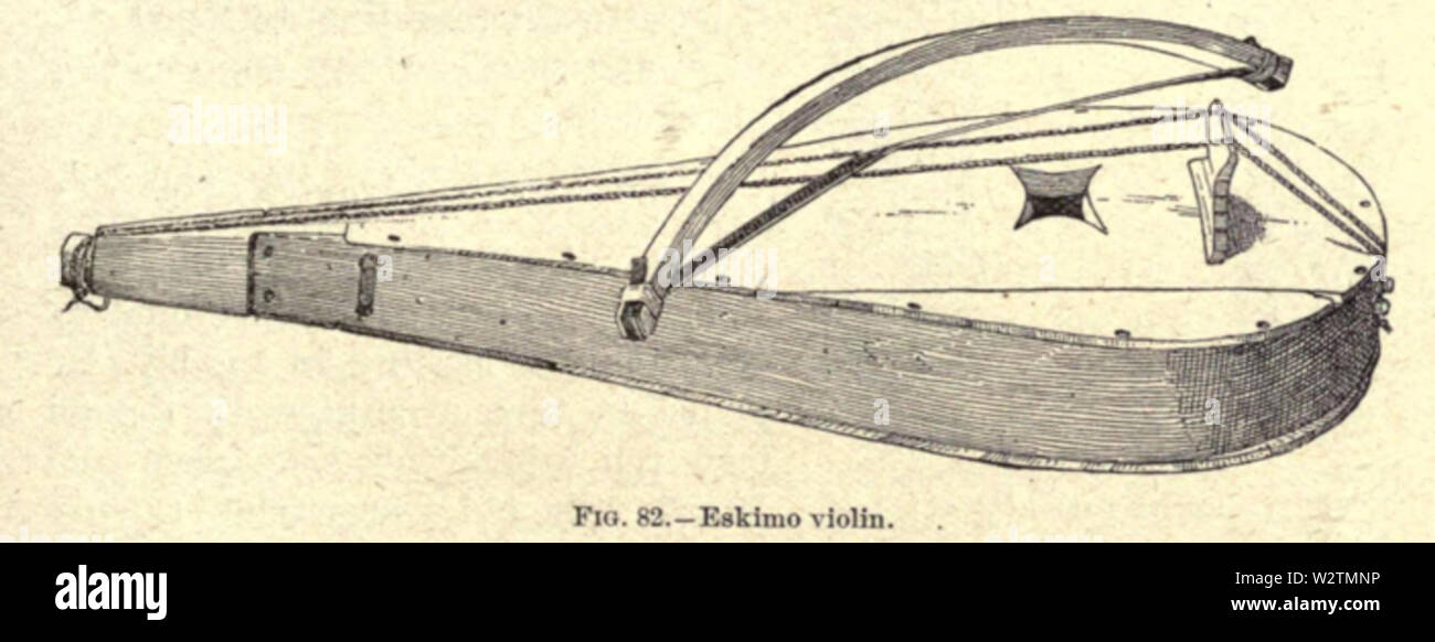 Eskimo fiddle Turner 1894 p259 Stock Photo - Alamy