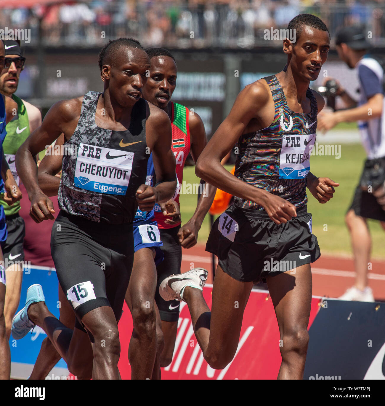 CALIFORNIA - USA - 30 JUNE 2019: Timothy Cheruyiot and Yomif Kejelcha ...