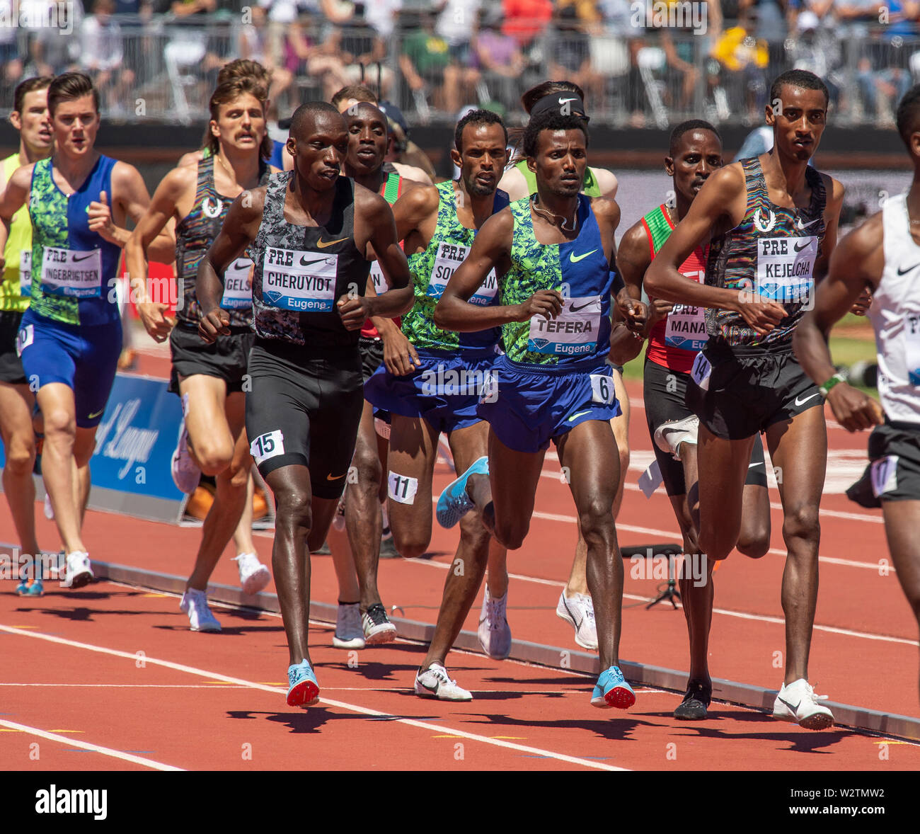 CALIFORNIA - USA - 30 JUNE 2019: Timothy Cheruyiot, Samuel Tefera and ...