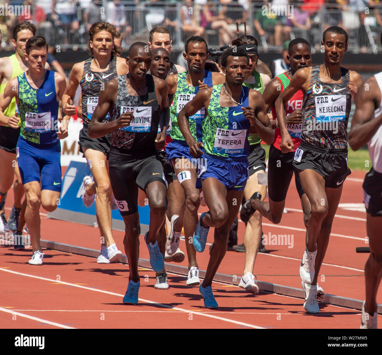 CALIFORNIA - USA - 30 JUNE 2019: Timothy Cheruyiot, Samuel Tefera and ...