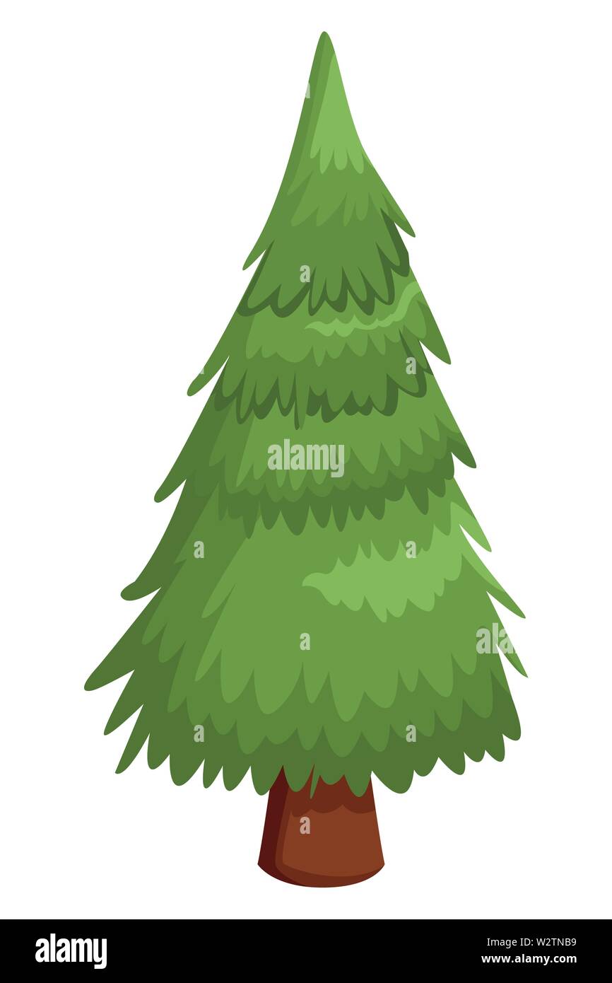 Tree pine nature cartoon Stock Vector Image & Art - Alamy