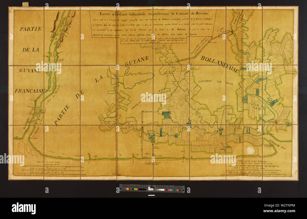 Extract of the Dutch Map Representing the Colony of Surinam - WDL Stock ...