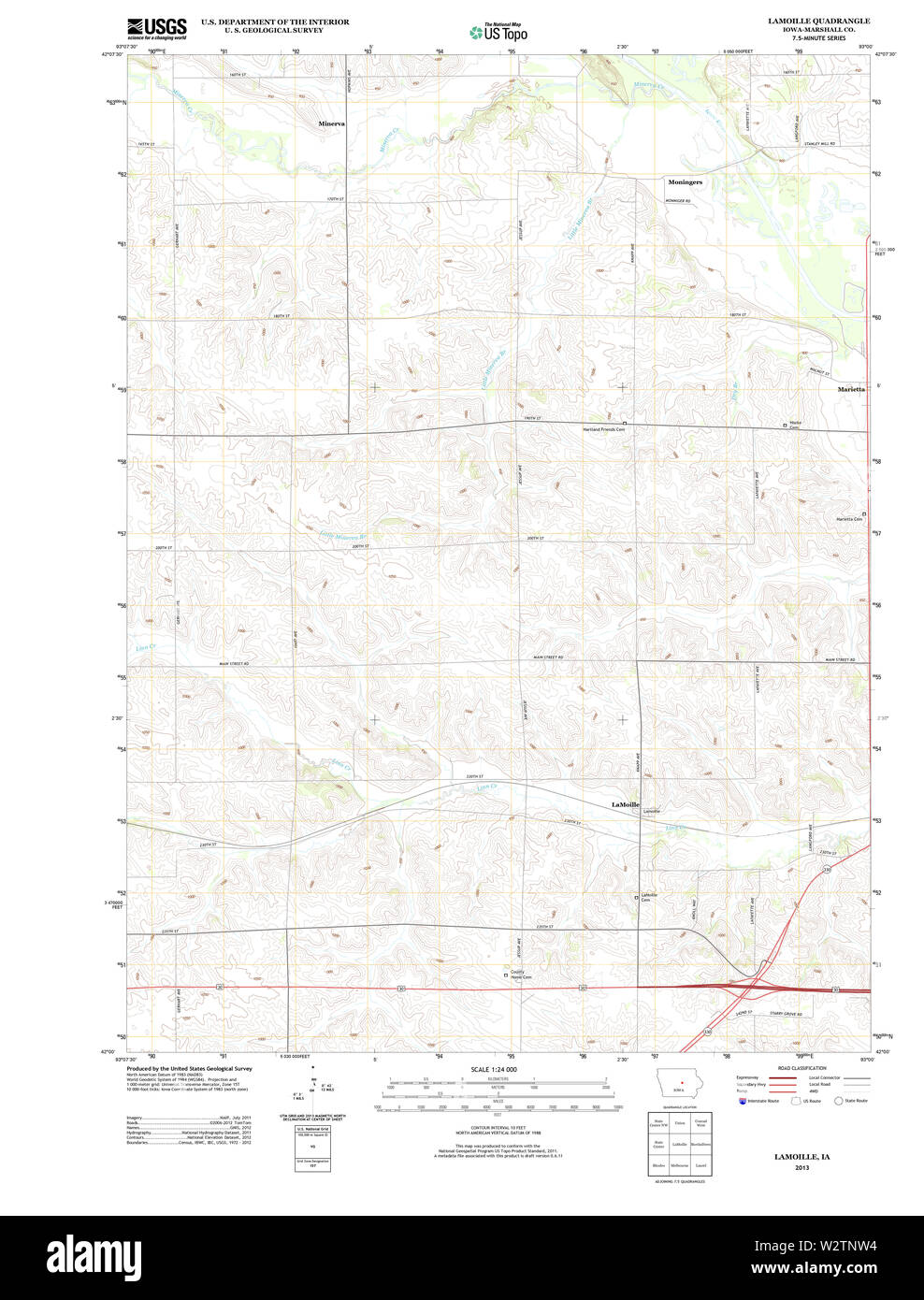 Lamoille map hi-res stock photography and images - Alamy