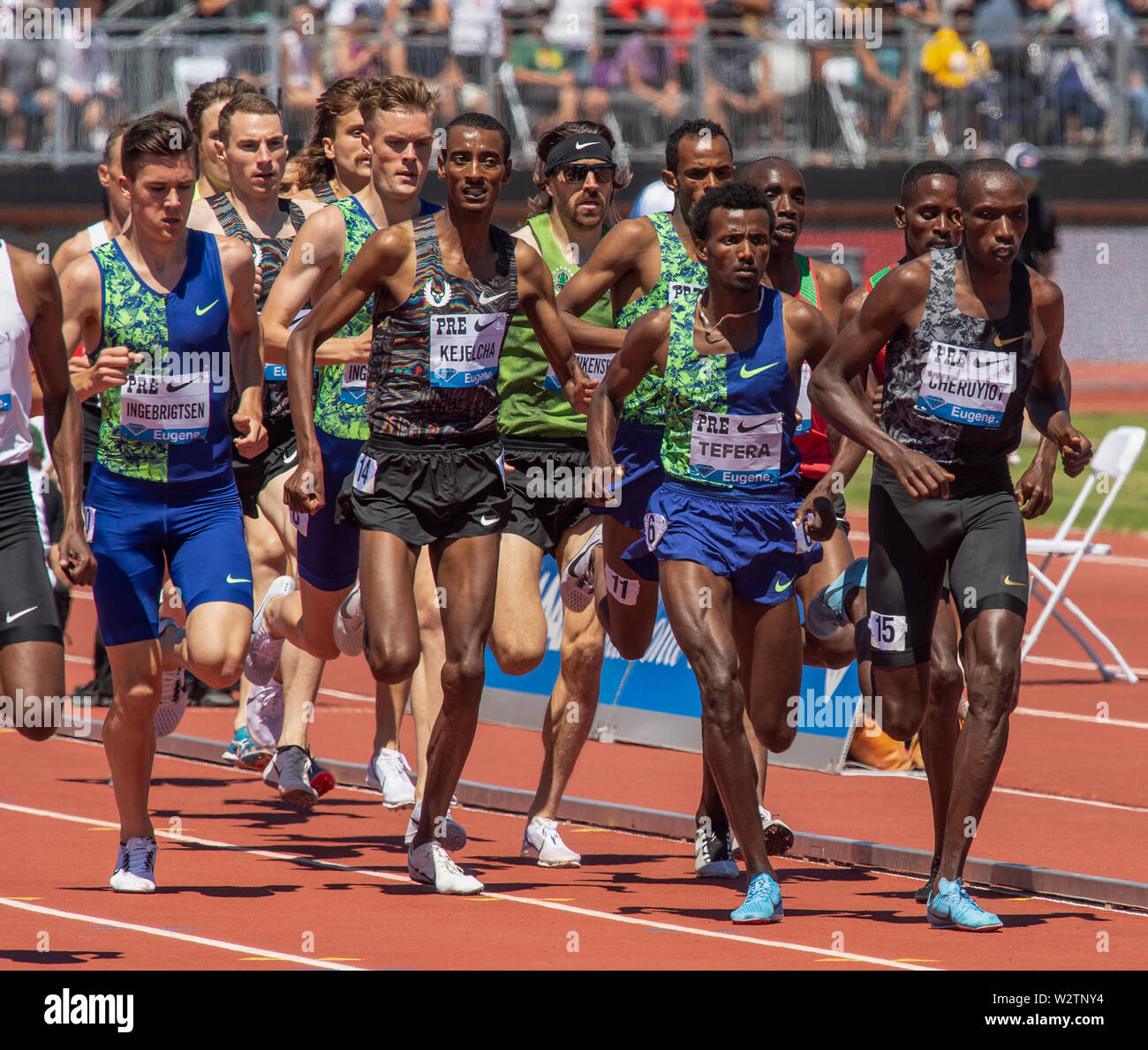 CALIFORNIA - USA - 30 JUNE 2019: Jakob Ingebrigtsen, Samuel Tefera and ...