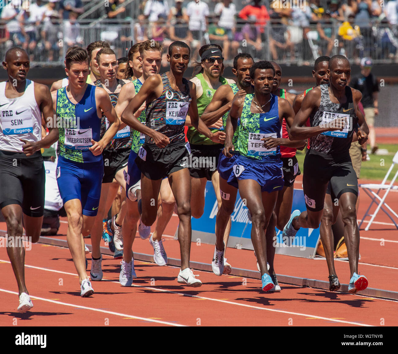 CALIFORNIA - USA - 30 JUNE 2019: Jakob Ingebrigtsen, Samuel Tefera and ...