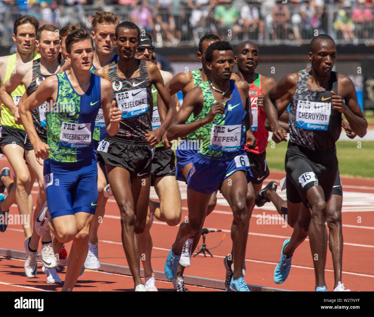 CALIFORNIA - USA - 30 JUNE 2019: Jakob Ingebrigtsen, Samuel Tefera and ...