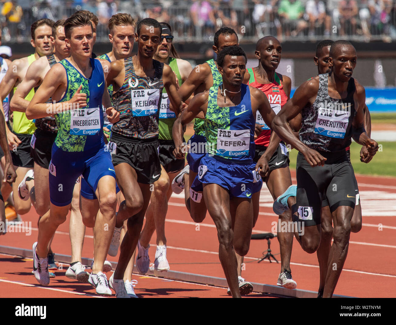 CALIFORNIA - USA - 30 JUNE 2019: Jakob Ingebrigtsen, Samuel Tefera and ...