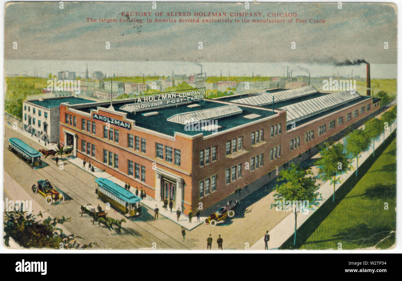 Factory of Alfred Holzman Company, Chicago (front) circa 1908 Stock ...