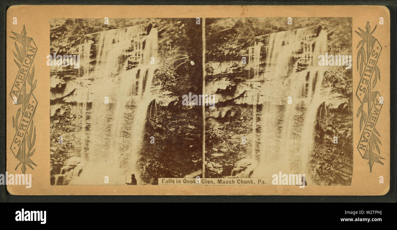 Falls in Onoka (Onoko) Glen, Mauch Chunk, Pa, from Robert N Dennis ...