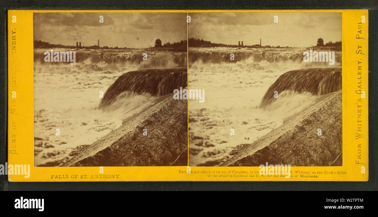 Falls of St Anthony, by Whitney's Gallery 4 Stock Photo - Alamy