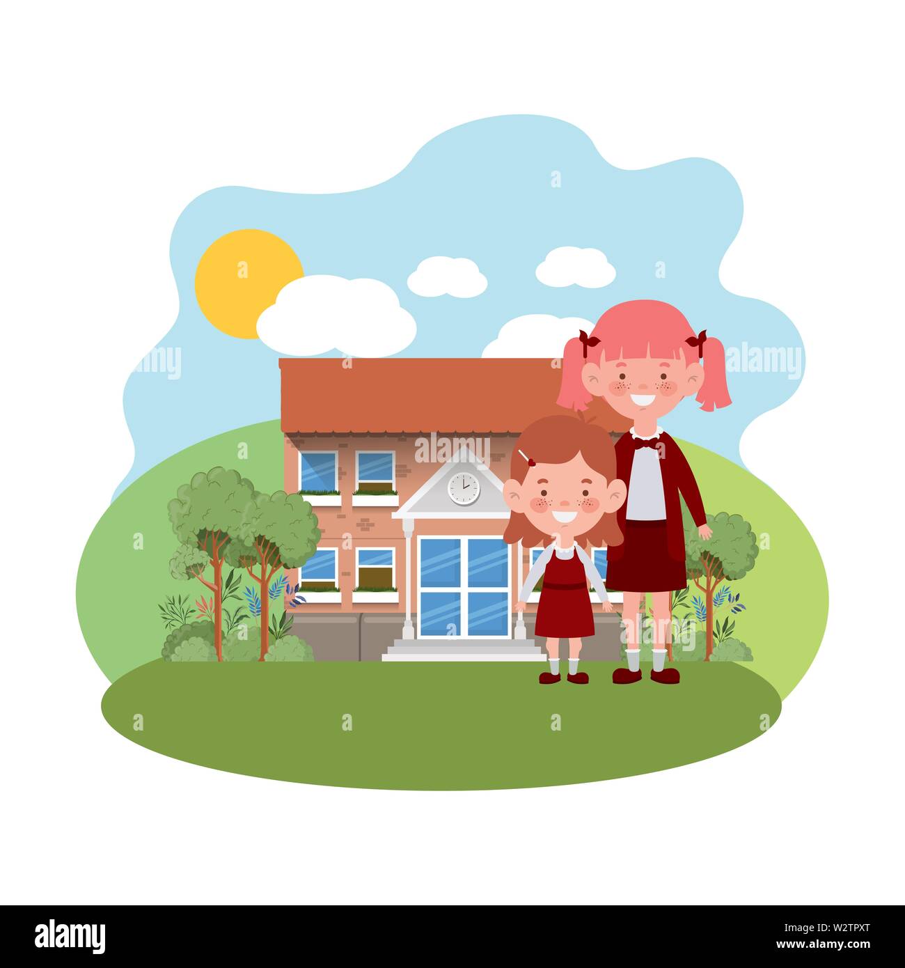 University entrance and students Cut Out Stock Images & Pictures - Alamy