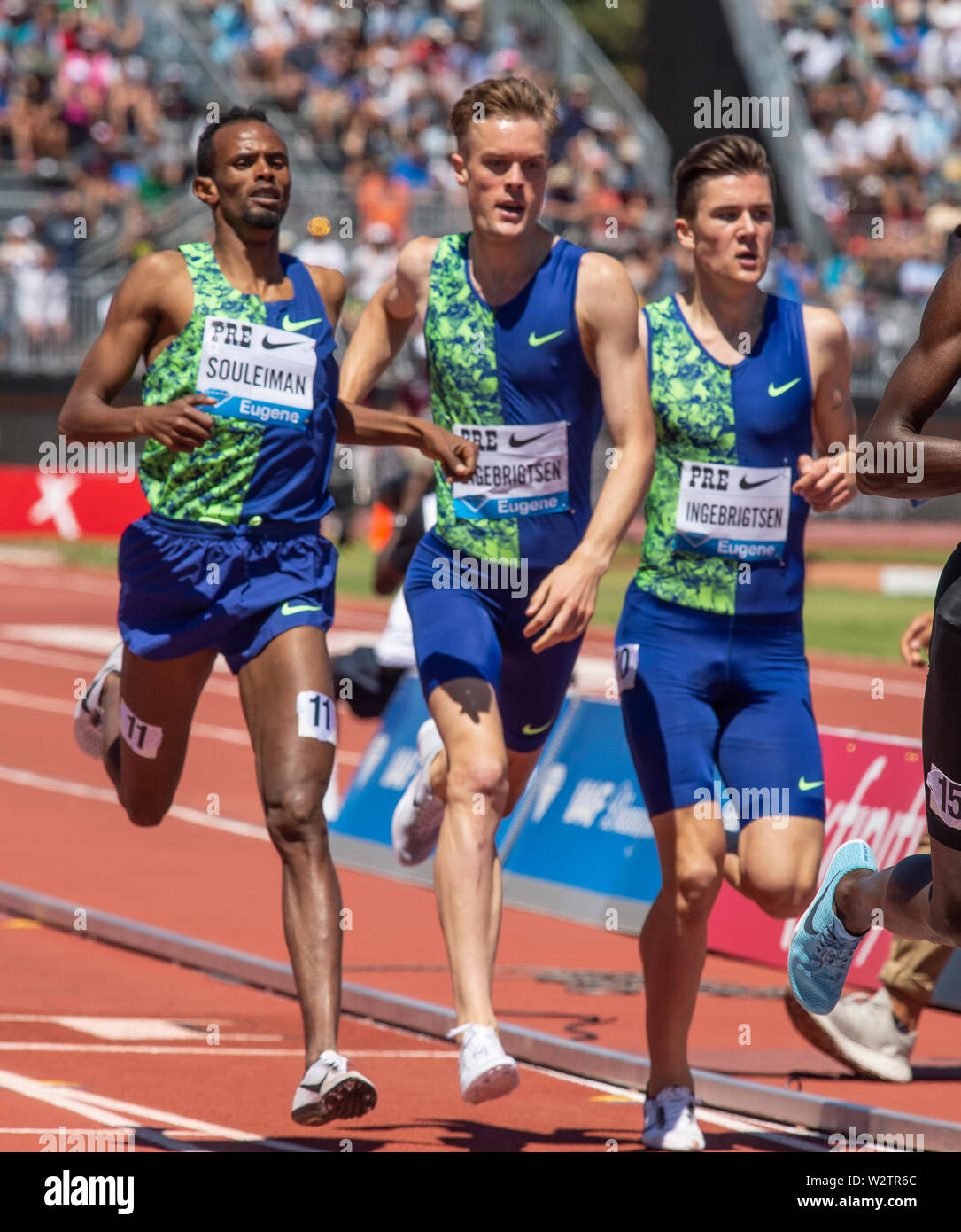 CALIFORNIA - USA - 30 JUNE 2019: Ayanleh Souleiman, Filip Ingebrigtsen ...