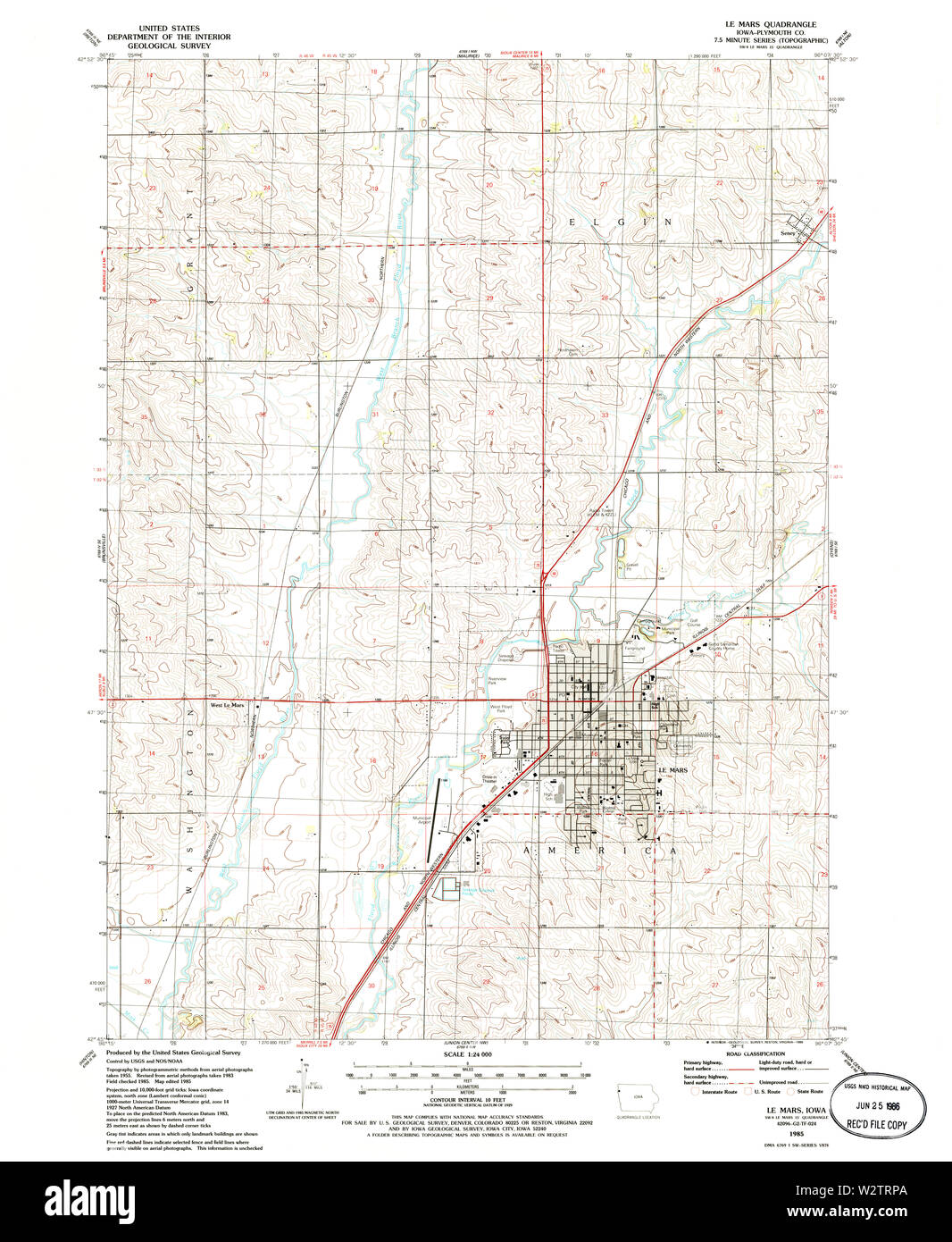 Map of le mars hi-res stock photography and images - Alamy