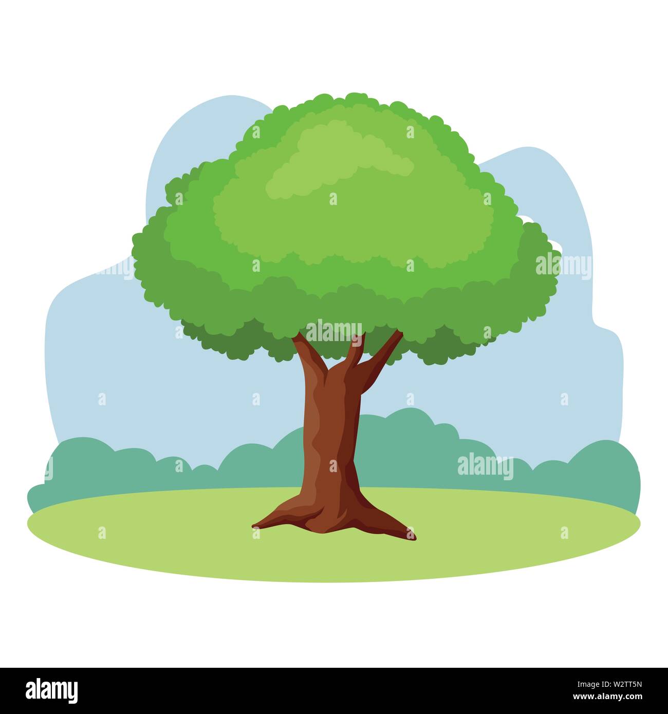 Tree nature cartoon isolated Stock Vector Image & Art - Alamy
