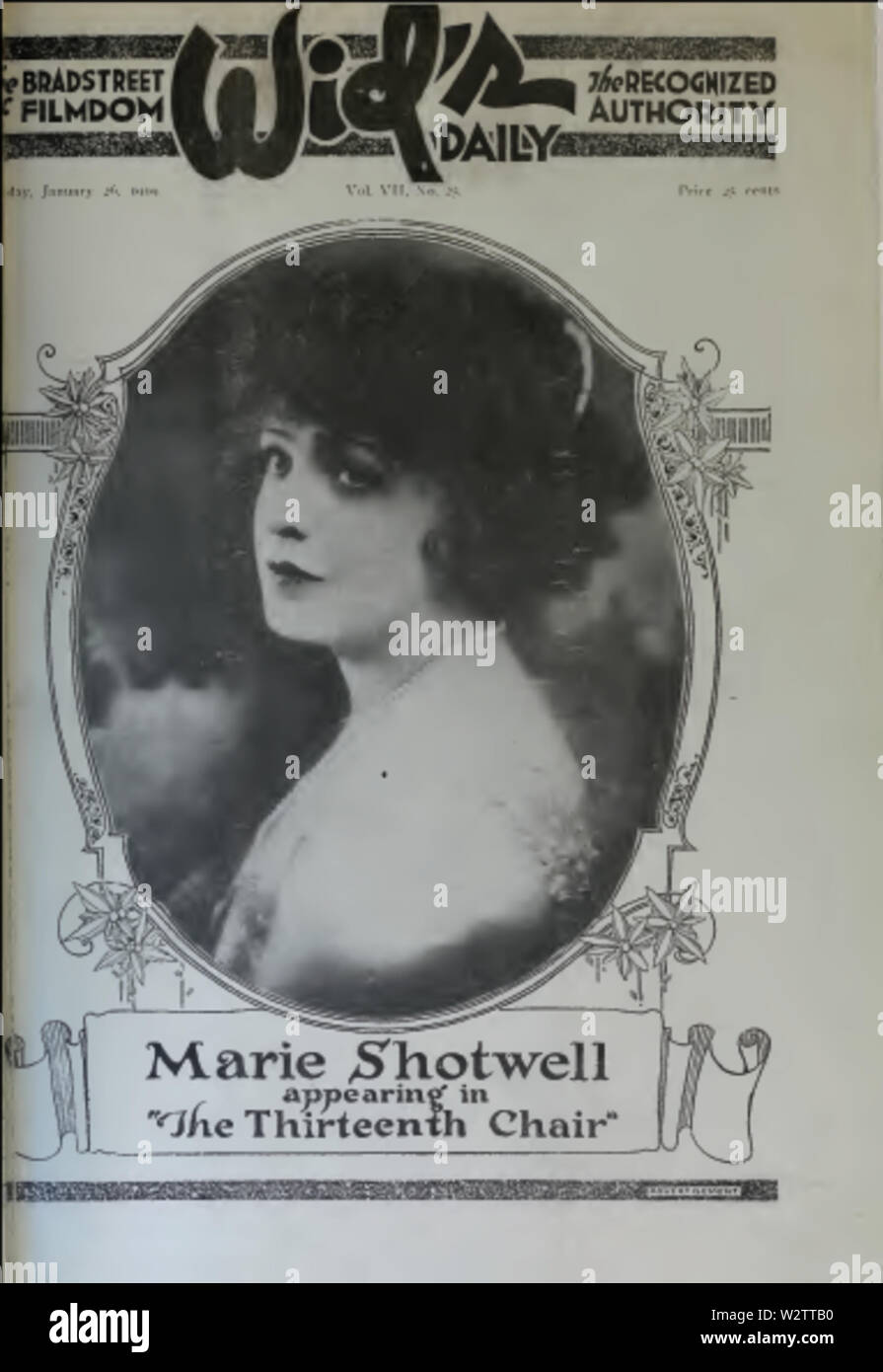 Film Daily 1919 Marie Shotwell The Thirteenth Chair 3 Stock Photo - Alamy