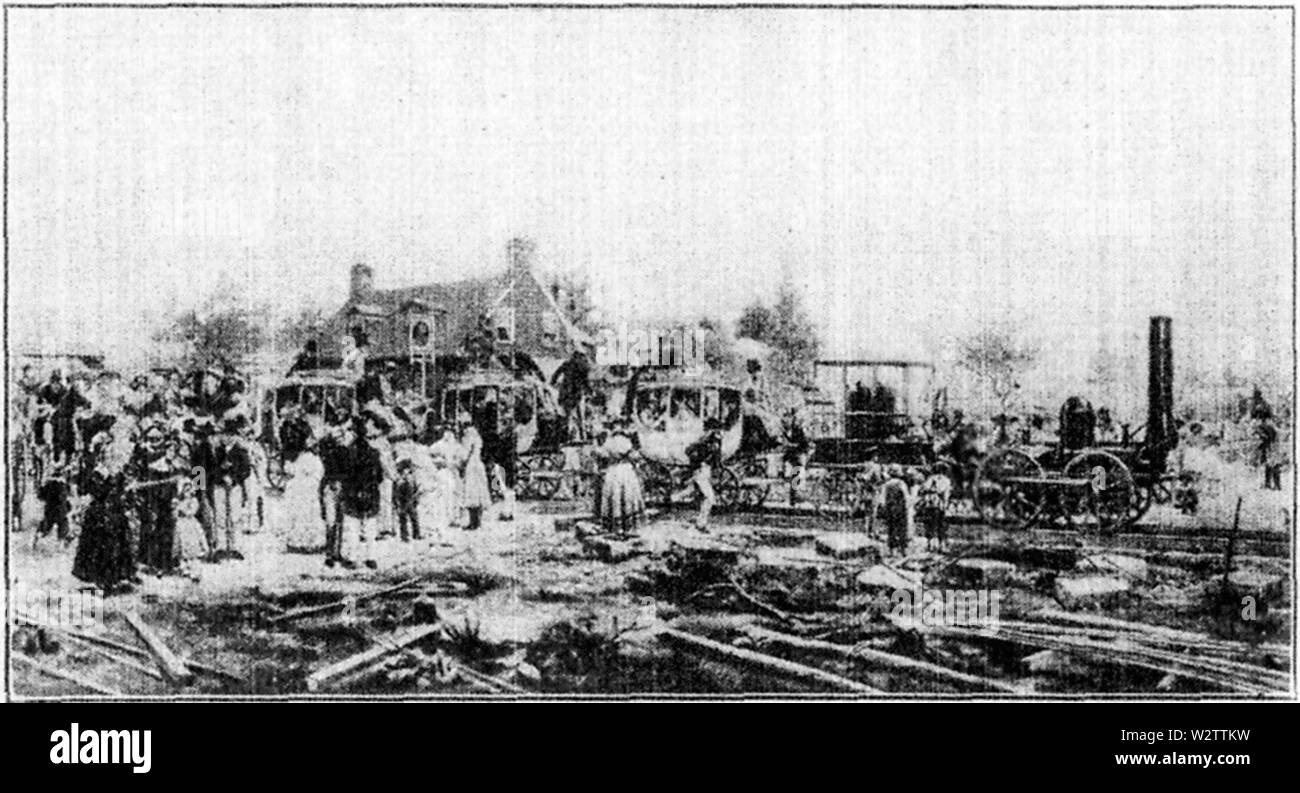 First passenger train Black and White Stock Photos & Images - Alamy