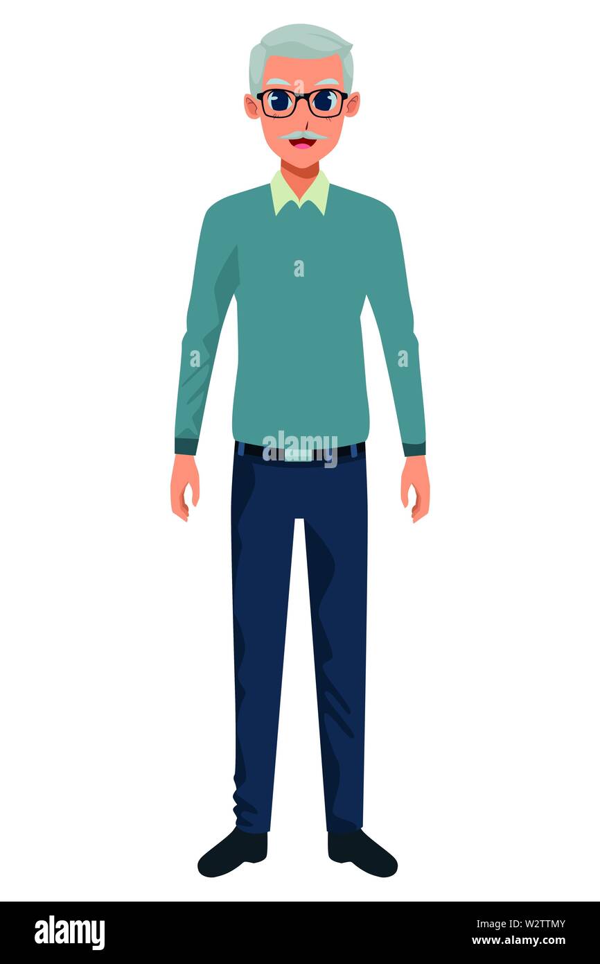 old man smiling and happy Stock Vector Image & Art - Alamy