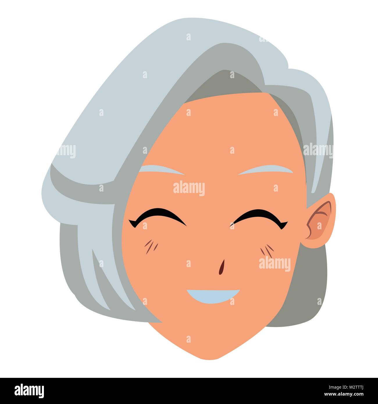 old woman smiling and happy Stock Vector Image & Art - Alamy