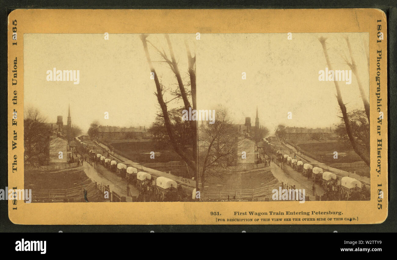 First wagon train entering hi-res stock photography and images - Alamy