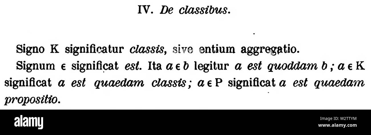 First usage of the symbol ∈ Stock Photo - Alamy