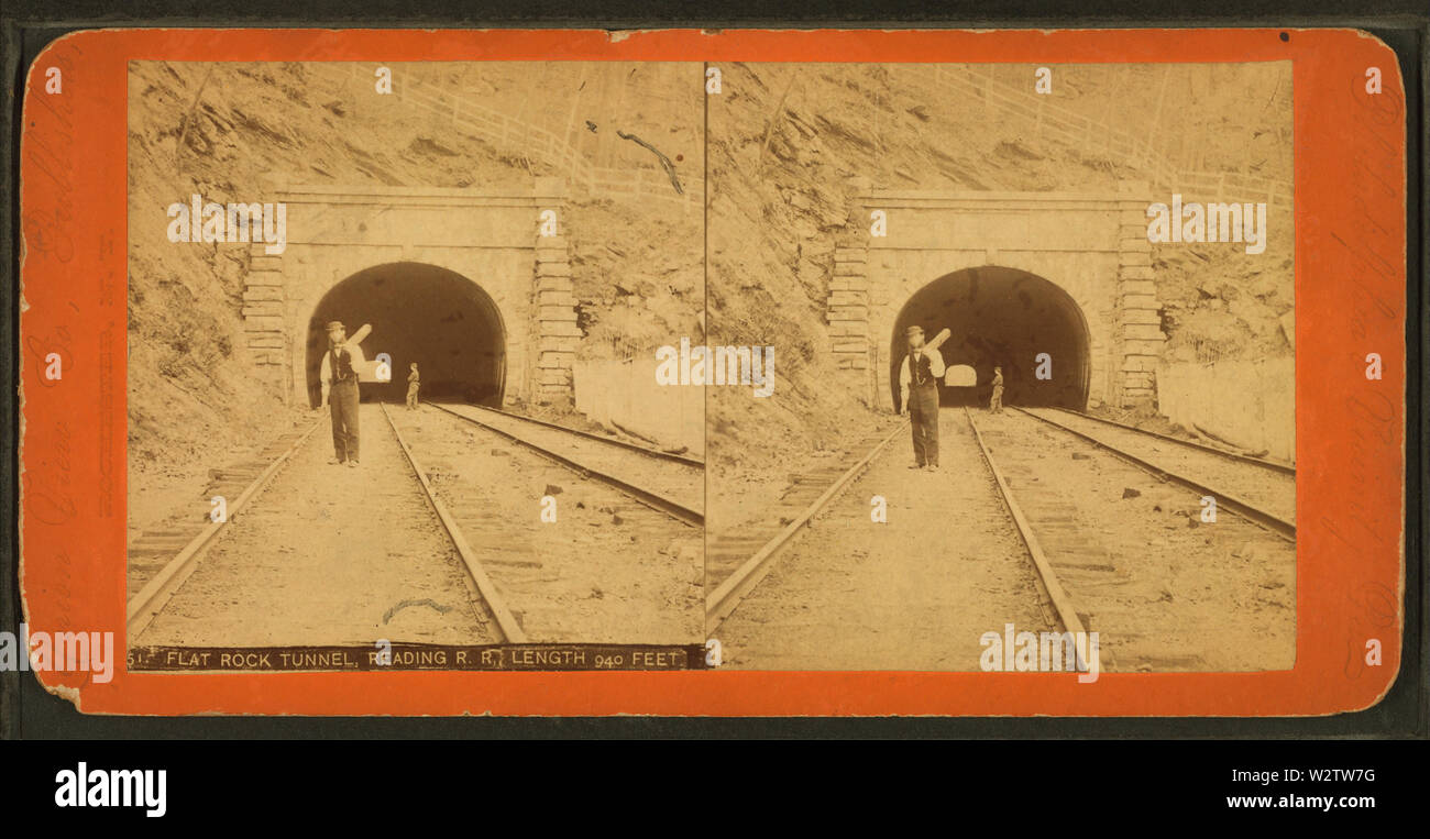 Flat Rock tunnel, Reading RR, length 940 feet, from Robert N Dennis ...
