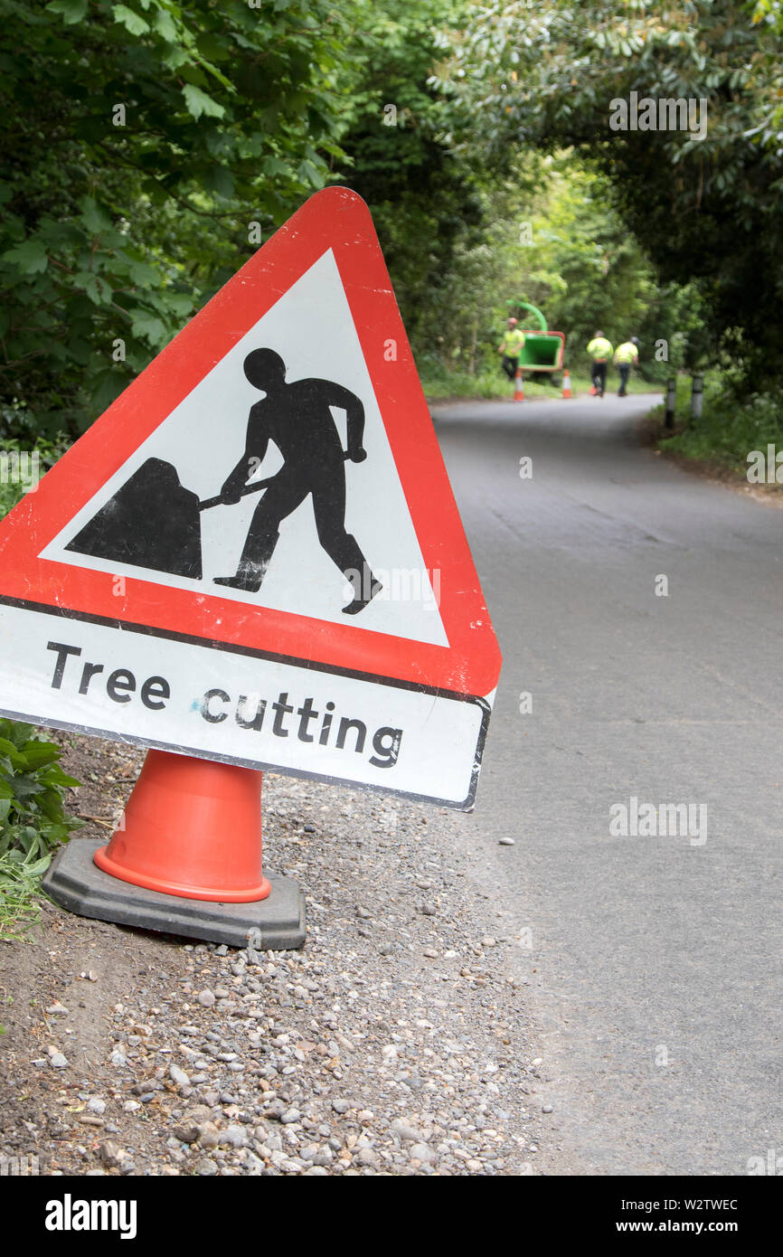 Tree Cutting Warning Sign High Resolution Stock Photography and Images ...