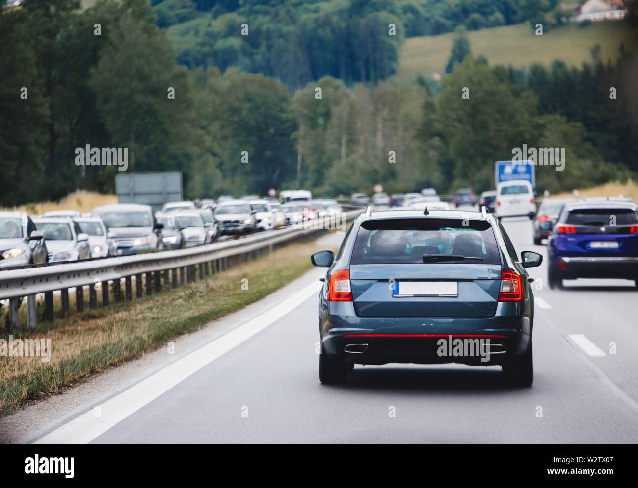 Traffic on highway cars vehicles Stock Photo - Alamy