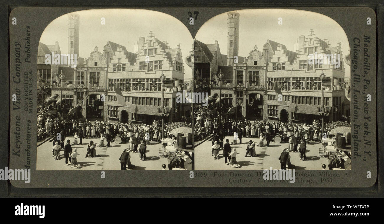 Folk dancing hour in the Belgian village A century of Progress Chicago ...