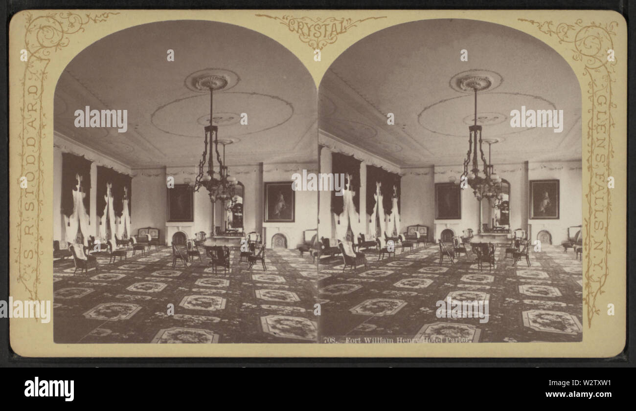 Fort William Henry Hotel parlor, by Stoddard, Seneca Ray, 1844-1917 ...