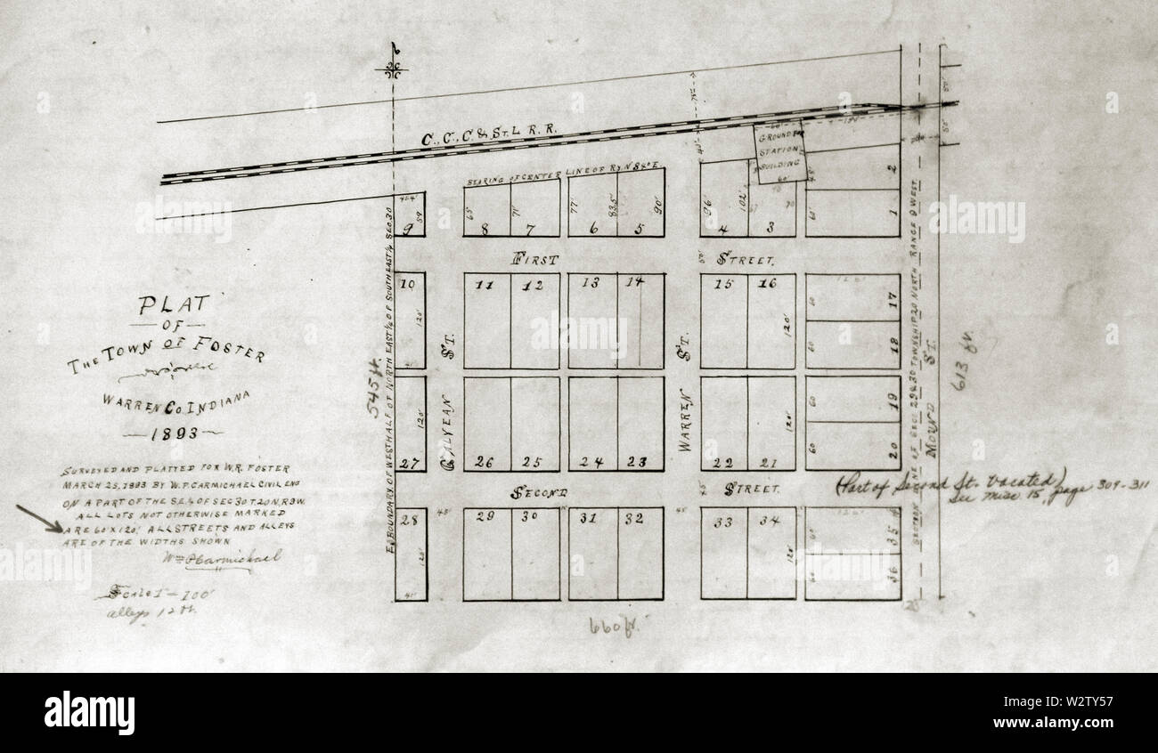 Early map of indiana hi-res stock photography and images - Alamy