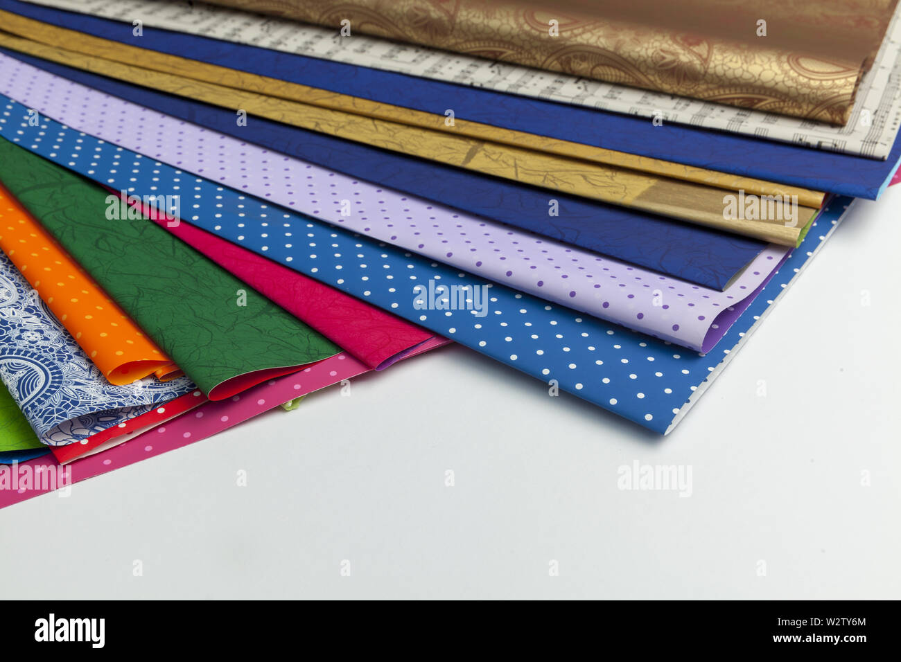 wrapping paper for gift wrapping, close up copy space Stock Photo - Alamy