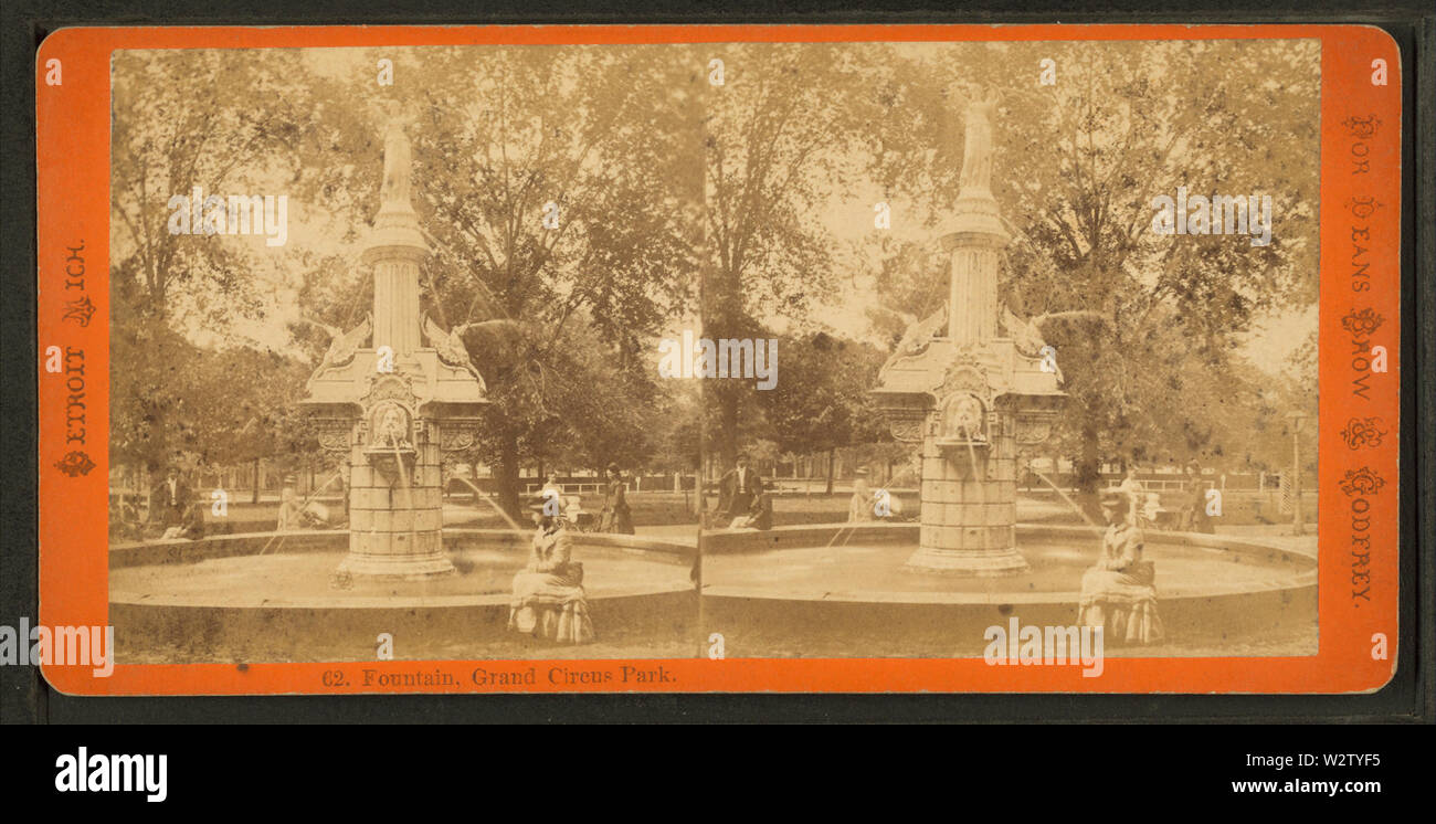Fountain, Grand Circus park, from Robert N Dennis collection of ...
