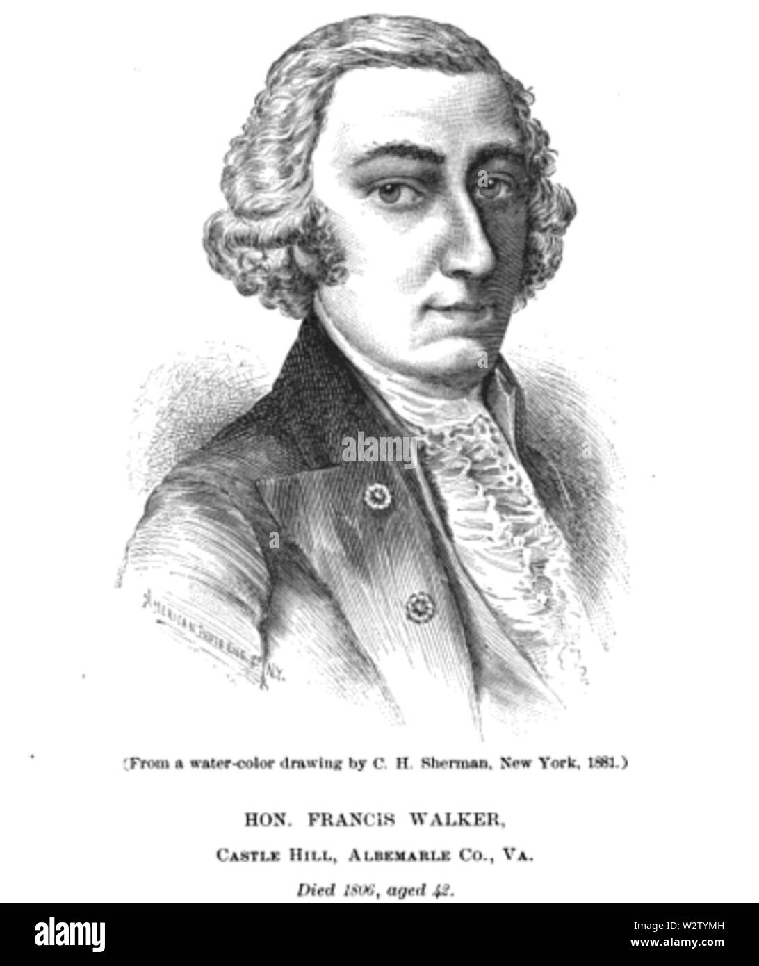 Francis Walker of Castle Hill Albemarle County Virginia Stock Photo - Alamy