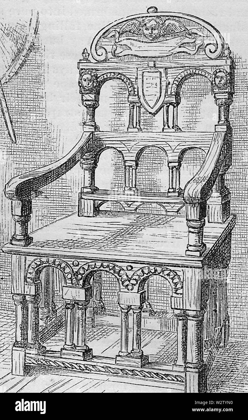 Francis Drake chair 1877 Stock Photo - Alamy