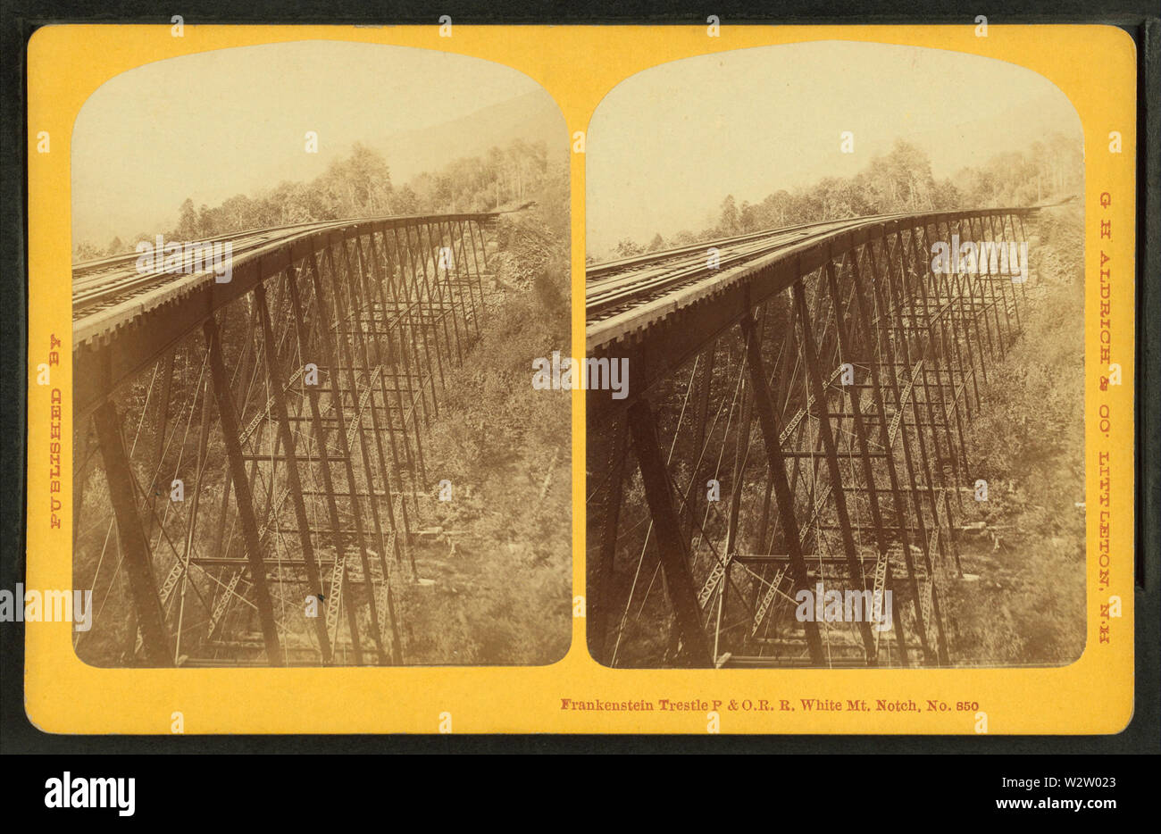 Frankenstein Trestle, P & ORR, White Mts Notch, from Robert N Dennis ...