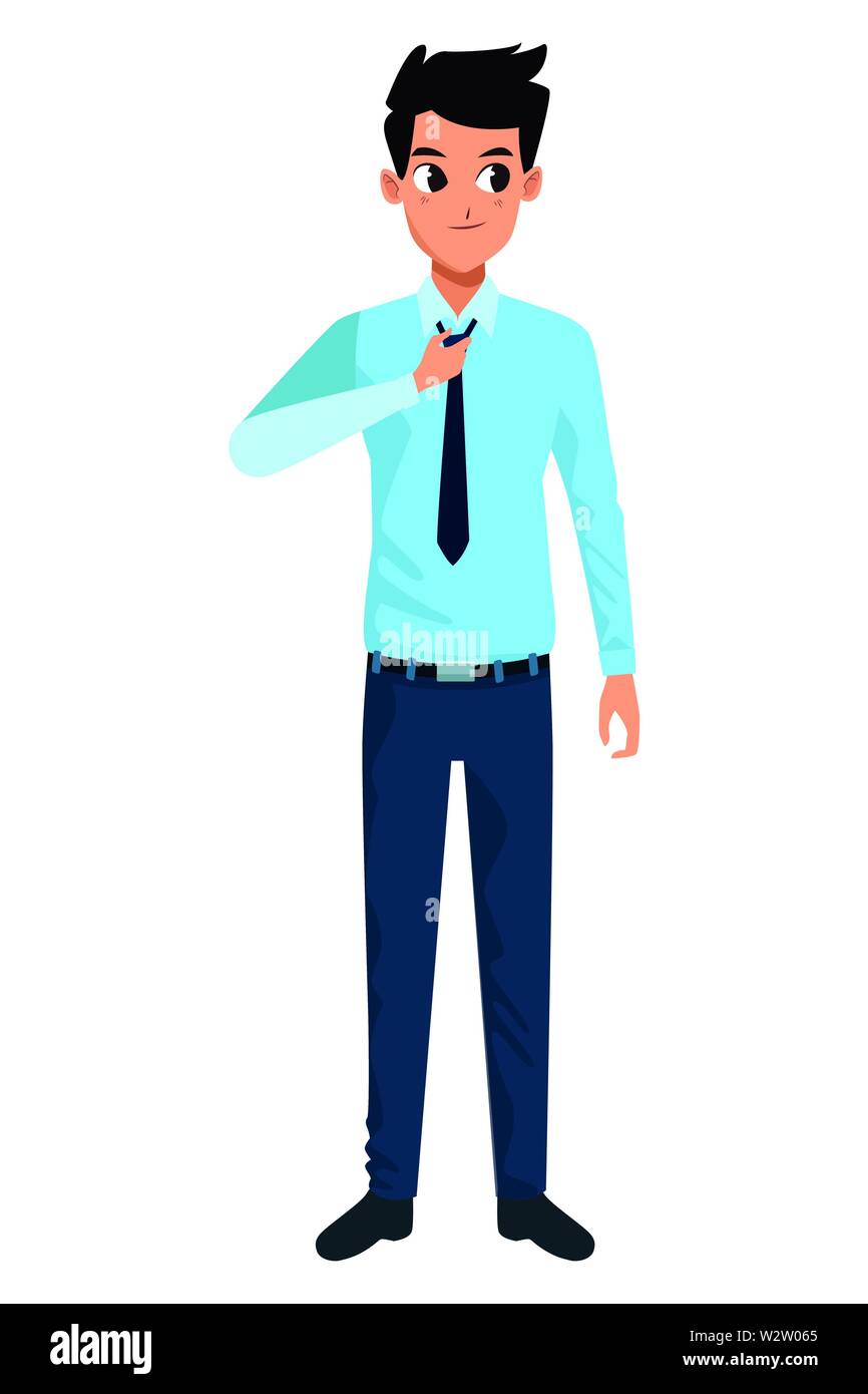 Executive businessman worker smiling cartoon Stock Vector Image & Art ...